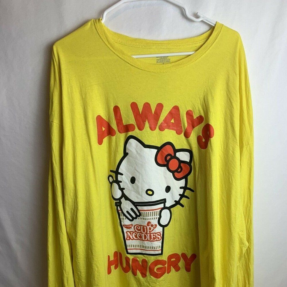 Hello Kitty X Cup Noodles Always Hungry Long Sleeve T… - Gem
